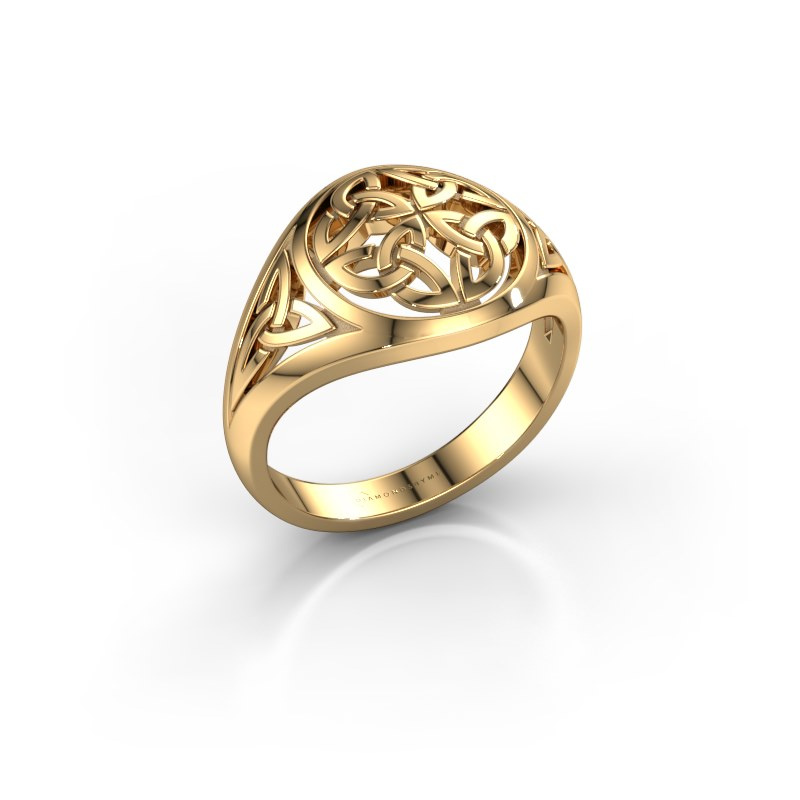 Traditionele bolle gouden symbolisch heren ring Damian|-30%