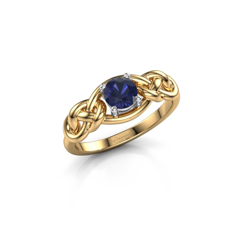 Gestalte dein symbolischer Zoe Gold Ring selbst mit Saphir